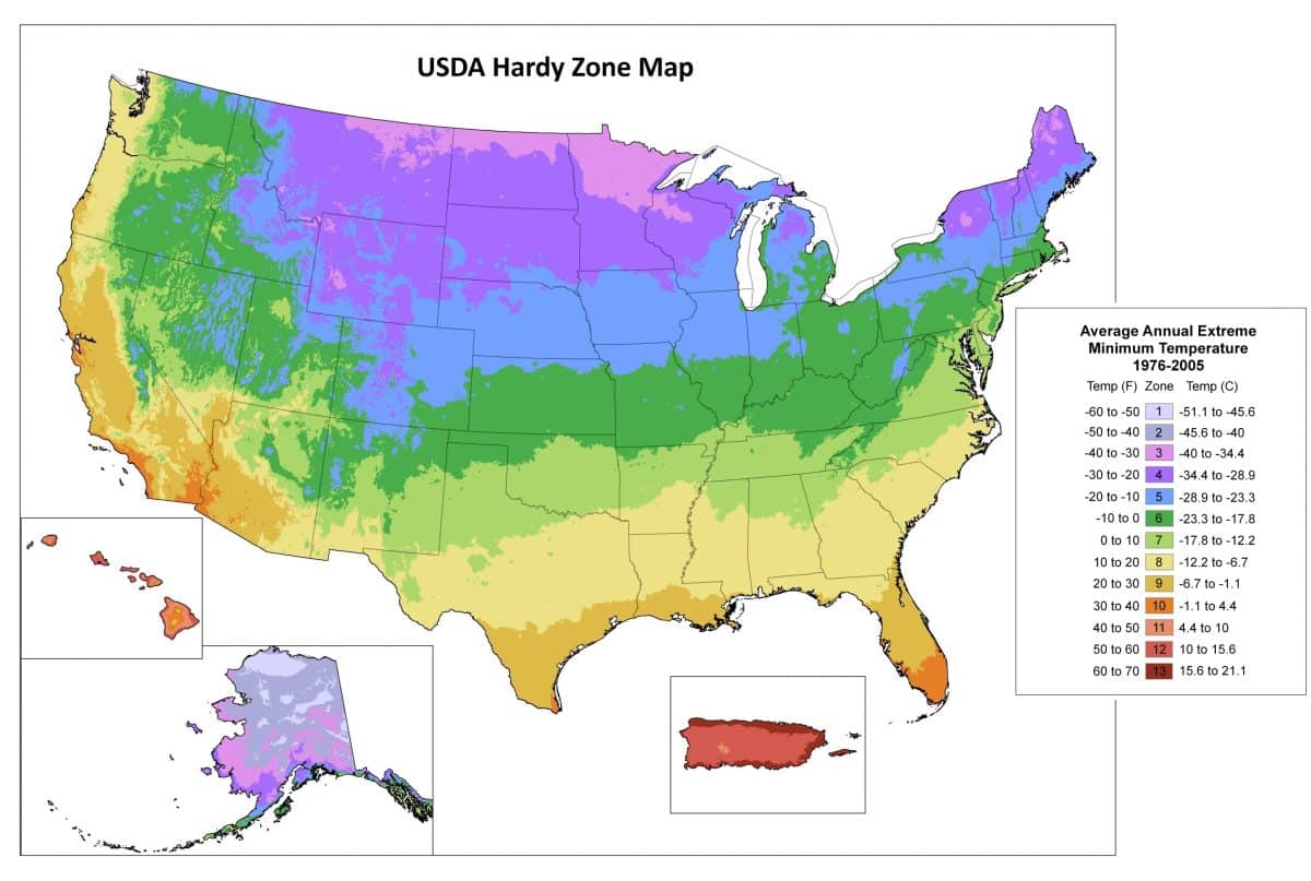 New USDA Zone Map